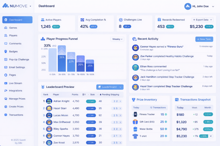 Numove – Gamification That Drives Completion & Sales